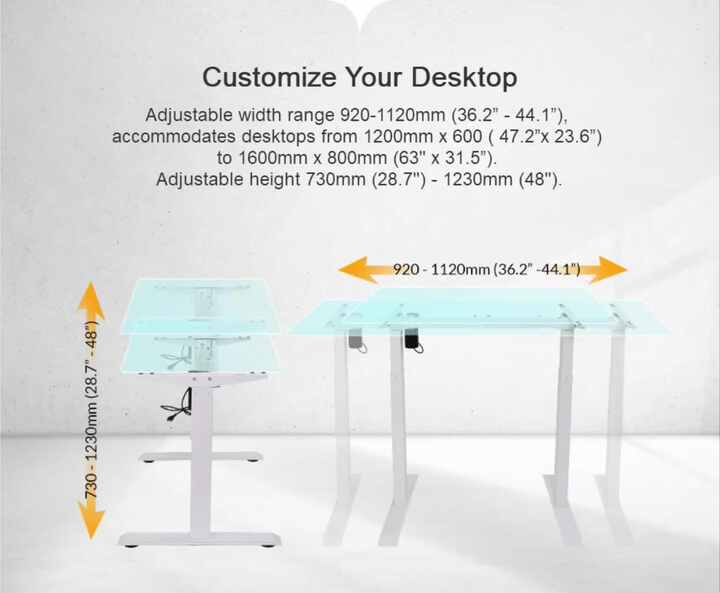 Ofitech ES6 Sit-Stand Desk - Adjustable, Modern, and Durable
