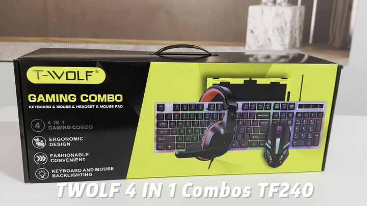 T-WOLF 4IN1 TF240 - Ultimate Gaming Mouse & Keyboard Combo