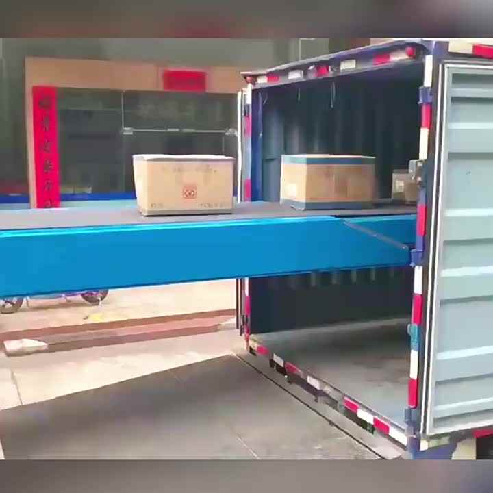 Cargo Handling 3 Sections Container Loading Unloading Extendable Platform Telescopic Belt ...