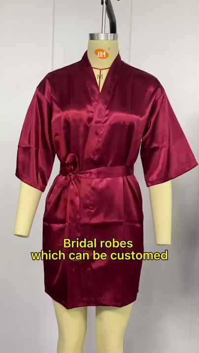 Custom Embroidery Name Personalized Silk Bridal Robes