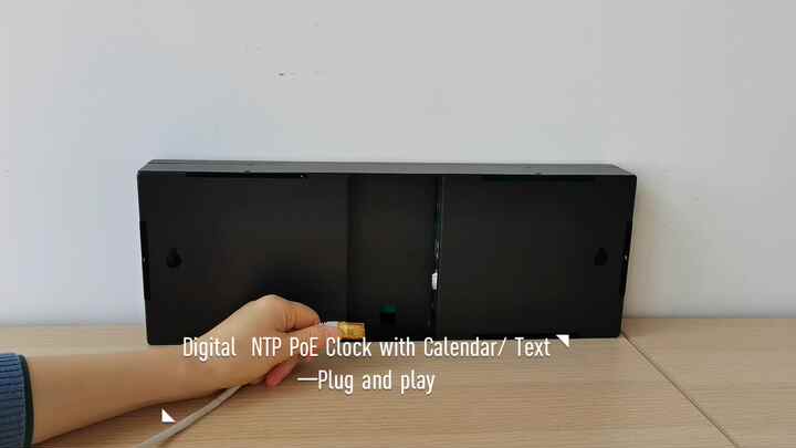 2.3" Digital NTP Clock for Office & Home | Power Over Ethernet ...
