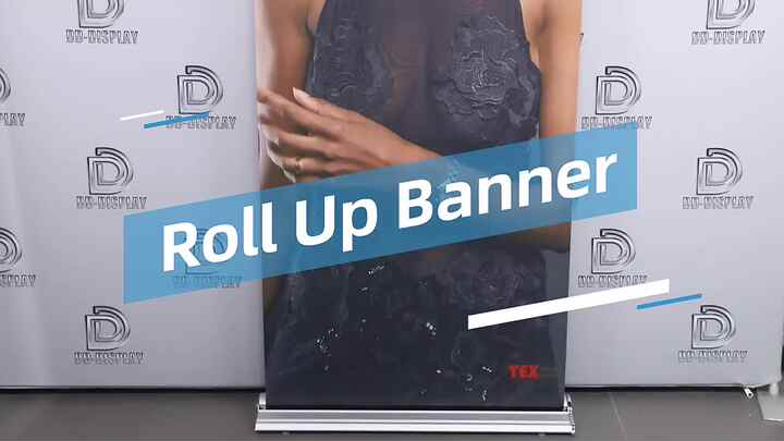 85*200 Retractable Backdrop Stand Basic Double Sided Roll up Banner ...