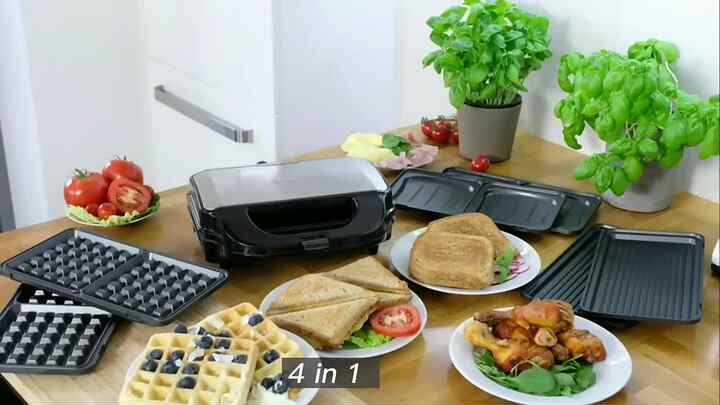Mini Waffle Maker Detachable Breakfast Sandwich Maker Toaster 3 In 1 ...