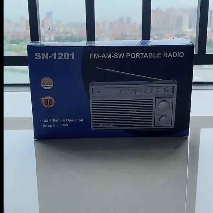 Portable AM FM Radio - Rechargeable Battery 3 Band Transistor Music ...