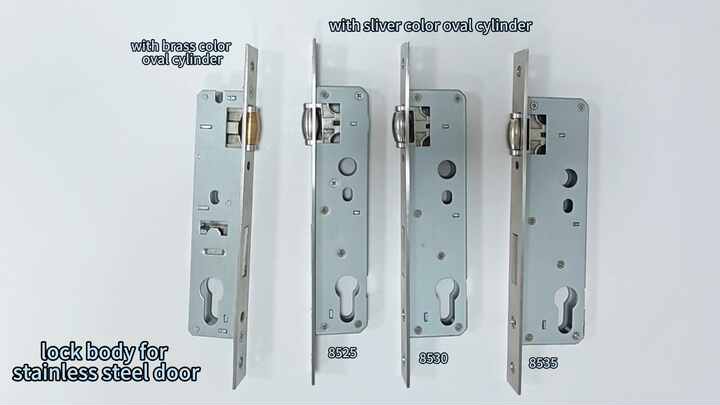 Security Casement Door roller ball Lock Body Silver Brass Color Oval ...