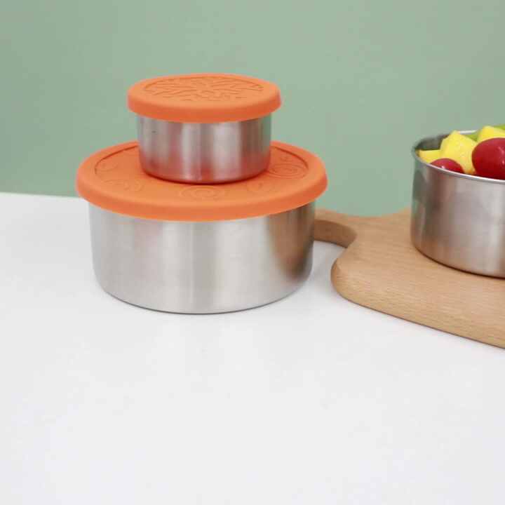 Nesting Trio Stainless Steel Food Containers with Leak-Resistant ...
