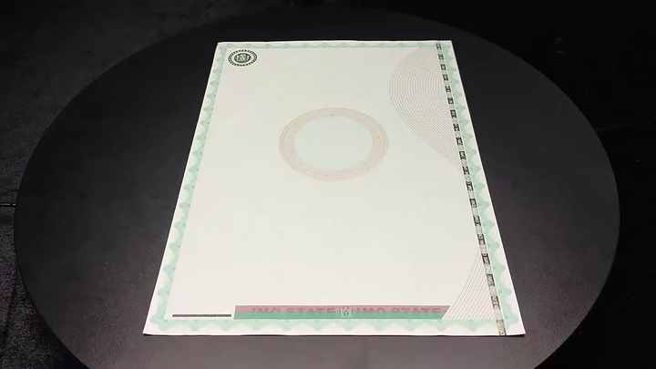 Anti-counterfeiting A4 Size Security Paper Custom Certificate Hologram ...