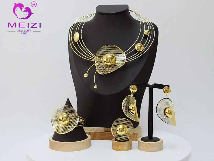 Meizi Jewelry Big Gold Jewelry Sets For Women Nigerian Gold Jewelry Set ...