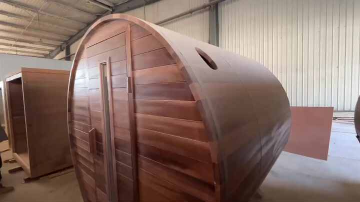 Modern Design Red Cedar Solid Wood Wet Steam Traditional Barrel Steam ...