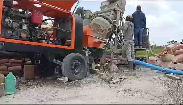 High Pressure Large Aggregate Concrete Pump - Diesel Engine