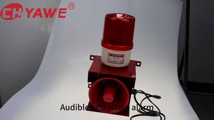Audible & Visual 130dB Loud Alarm Siren System Adjustable Tone Volume ...