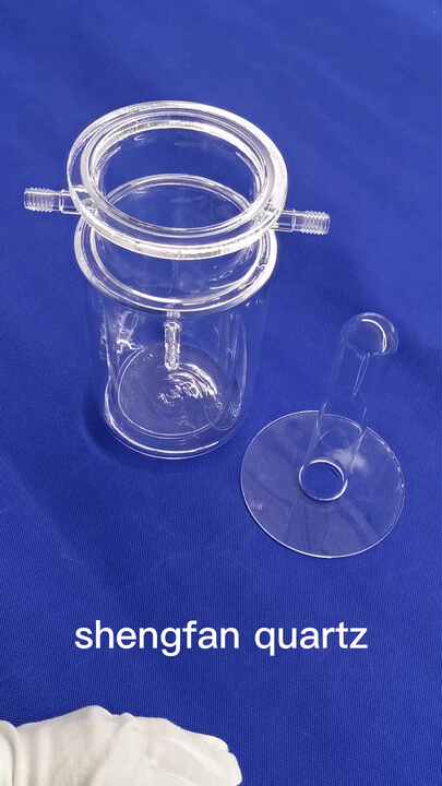 Customized Quartz Double Wall Jacketed Immersion Well