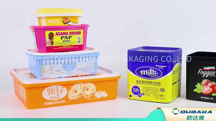 2.5L 850g 93oz Premium Printing Container pp Plastic Box Candy Ice ...