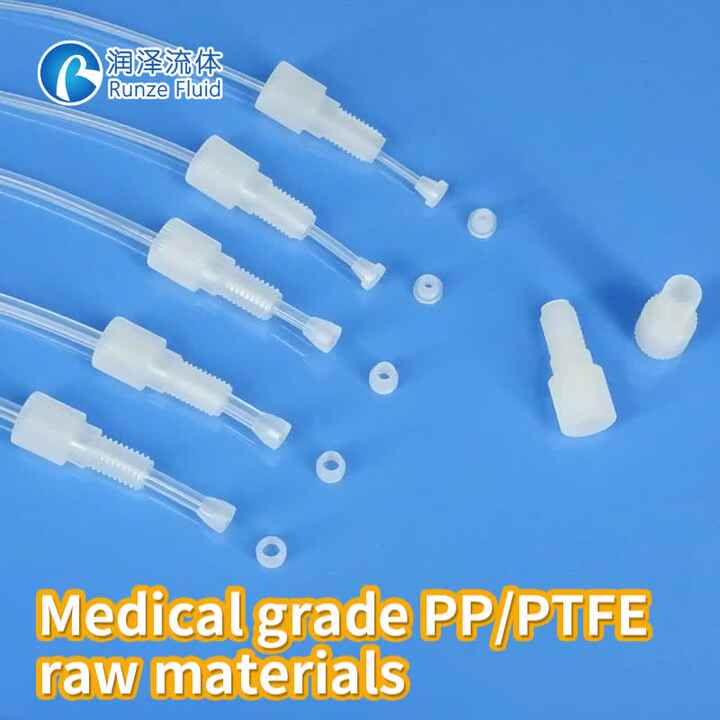 Medical Grade Tube Connector - PP PFA PTFE Ferrule Fittings for Liquid ...