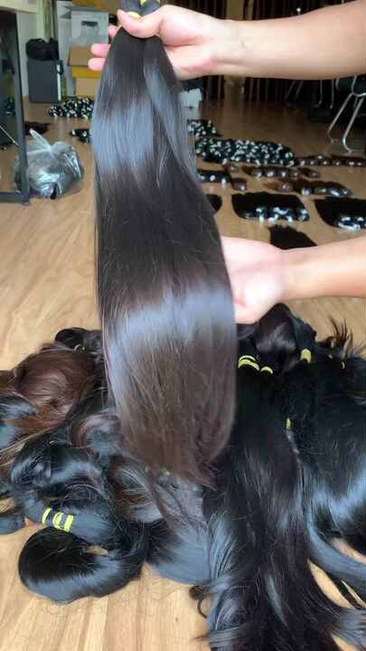 Primer Raw Material Natural Virgin Human Hair Straight