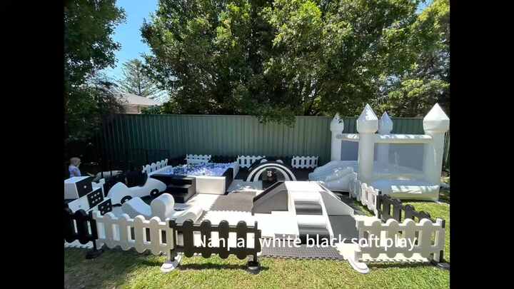 Classic Black White Kid Foam Soft Play Set for Sensory Play