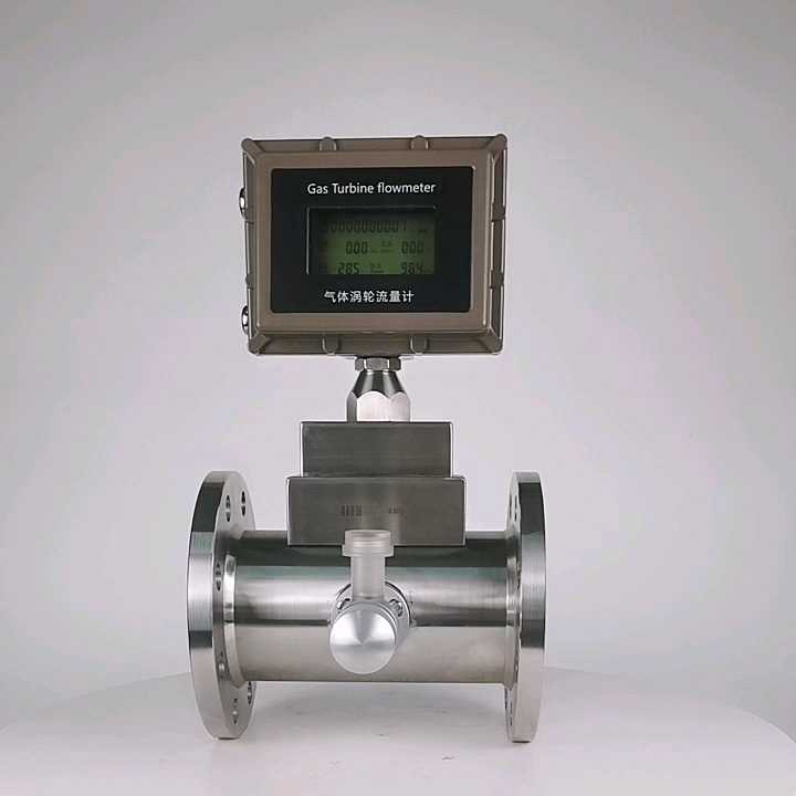 Nitrogen RS485 Communicate Gas turbine Flow meter Stainless Steel 4-20ma Industrial natural Gas ...
