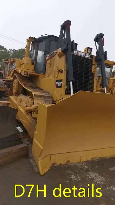 Japan made triangle track Caterpillar D7H crawler bulldozer Cheap used ...