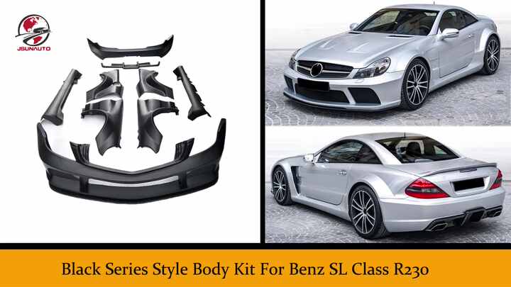 Black Series Style Wide Body Kit Front and Rear Bumpers for Benz SL350 ...