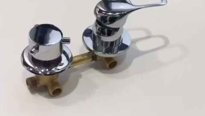 Brass Wall Mounted Bath Faucet Mixer - 4 Way Shower Diverter