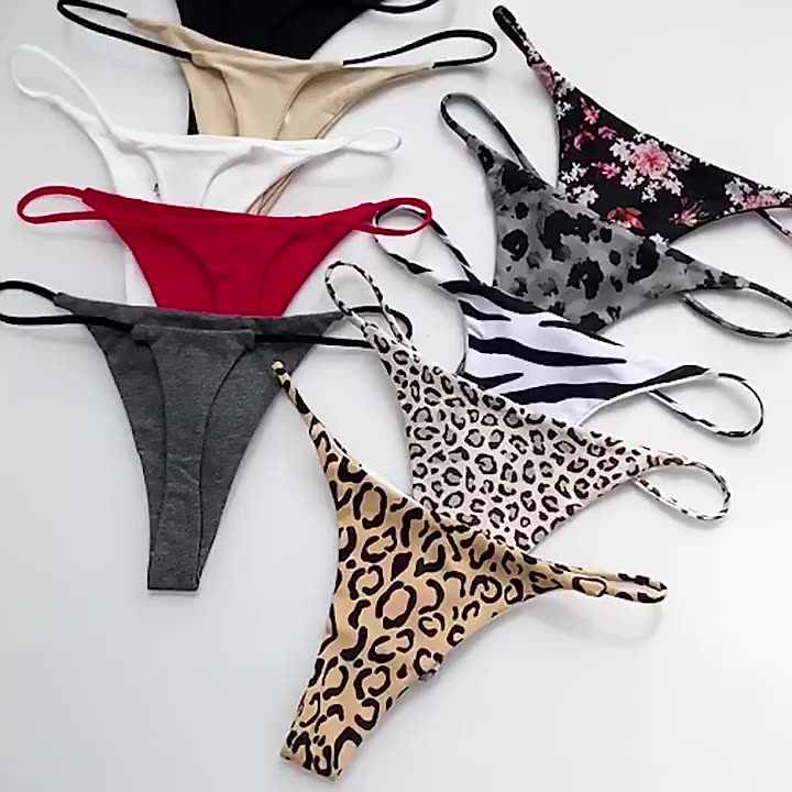 2022 OEM -BACK low waist Sexy Bikini Thongs for Women Seamless Panties G-Strings women underwear ...