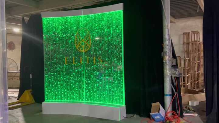 Curved Bubble Wall Led Lighting Indoor Panel Waterfall Fountain Water ...