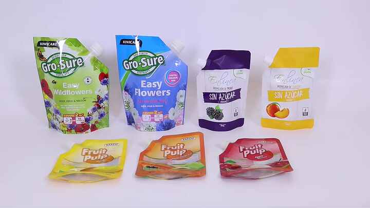 Custom Printed Food Grade Flexible Packaging Stand up Spout Pouch Doy ...