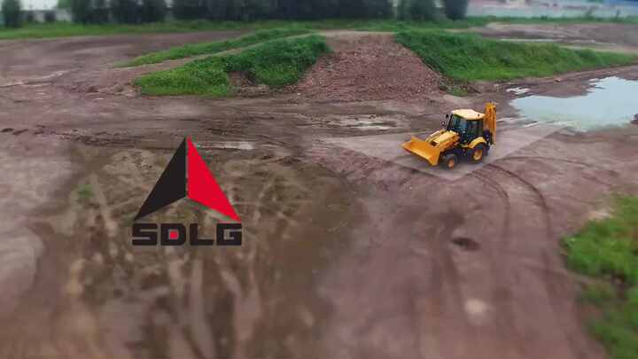 SDLG B877F China New 70kw Compact Tractor Loader 4wd Backhoe Excavator Loader for Sale Mini ...