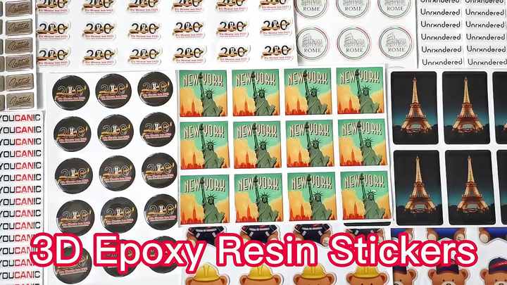 Custom Logo Printing Clear Brush Silver Doming Sticker Hologram Gold ...