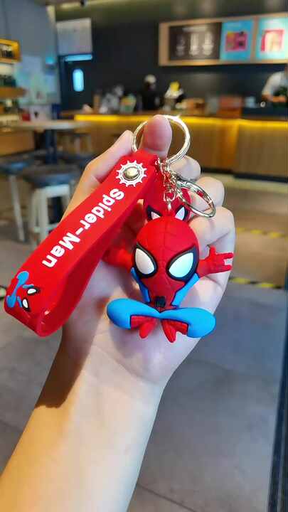 13 Design Hot Selling American Film Spider-man Keychain 3d Pvc Rubber ...