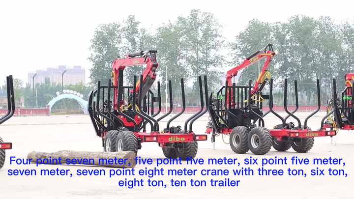 Woodworking Machinery ATV Farm Trailer with Timber Crane Log Tow Behind ...