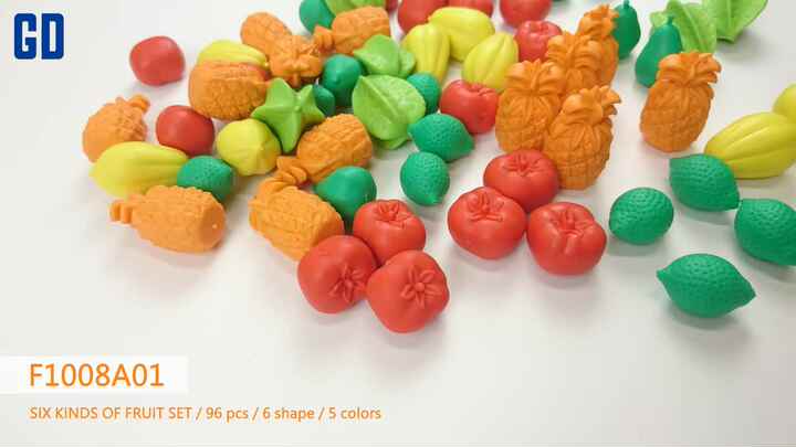 Plastic preschool teaching aid fruit set counters math manipulatives ...