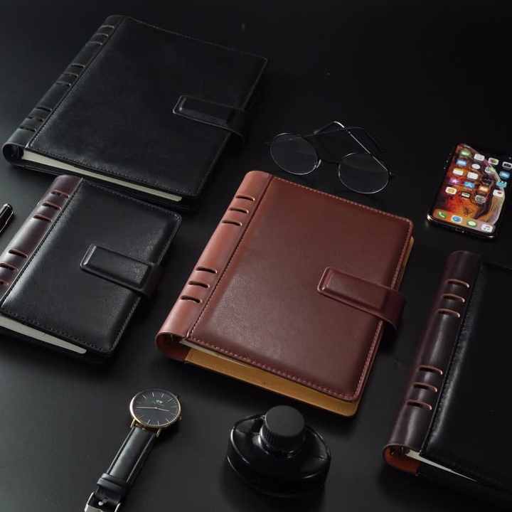 Black Wholesale A6 A5 Binder Business Planner Custom Logo Hardcover ...