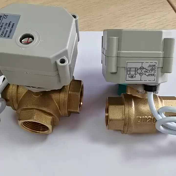 DN 25 PN 16 Brass Ball Valve - 24V DC Electric Actuator for Water ...