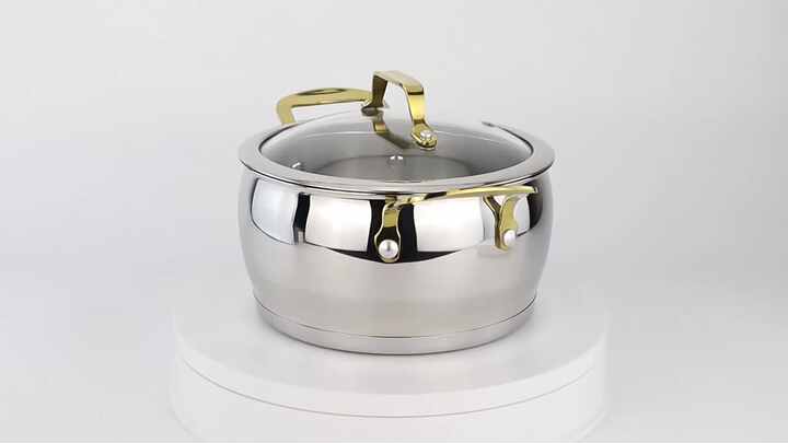 OEM Customized 8 Piece Belly Shape Cookware Pots and Pans Stainless ...