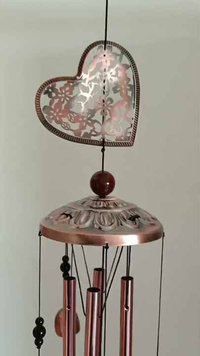 Hand-made Garden Loving Heart Wind Chimes Musical Outdoor And Indoor ...