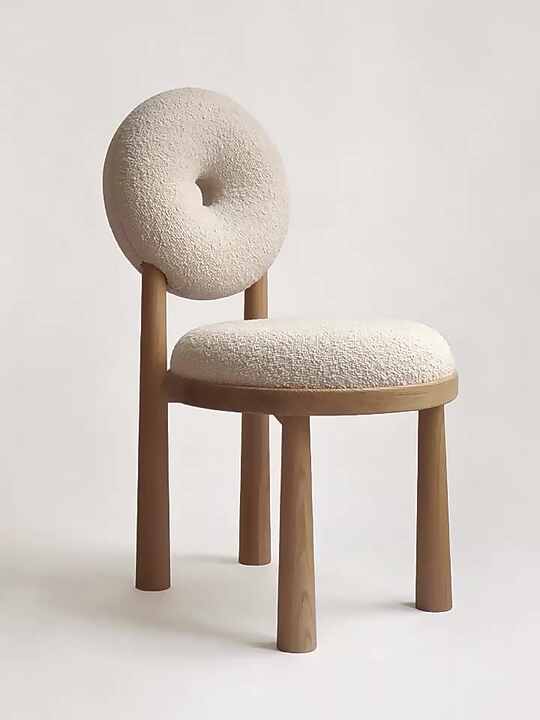 Luxury Nordic Lamb Wool Leisure Chair - Modern Dining Furniture