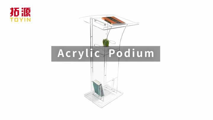 TOYIN Plexigass Modern Church Lectern - Eco-Friendly Podium