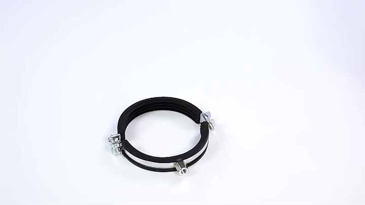1 Inch DN25 High quality rubber lined pipe clamp isophonic pipe clamps ...