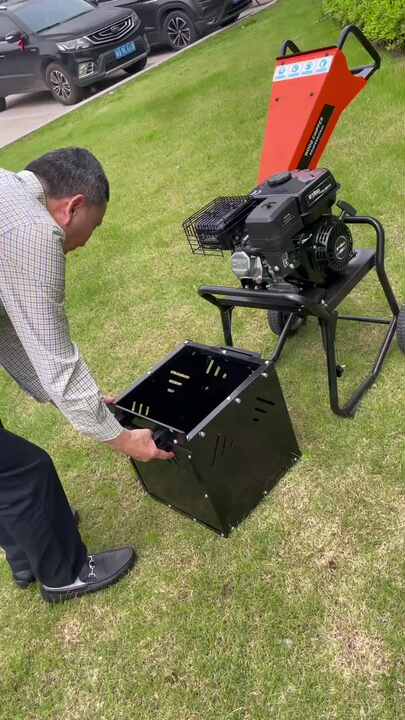 7HP Portable Wood Chipper Machine Wood Crusher Branch Chipper Wood ...