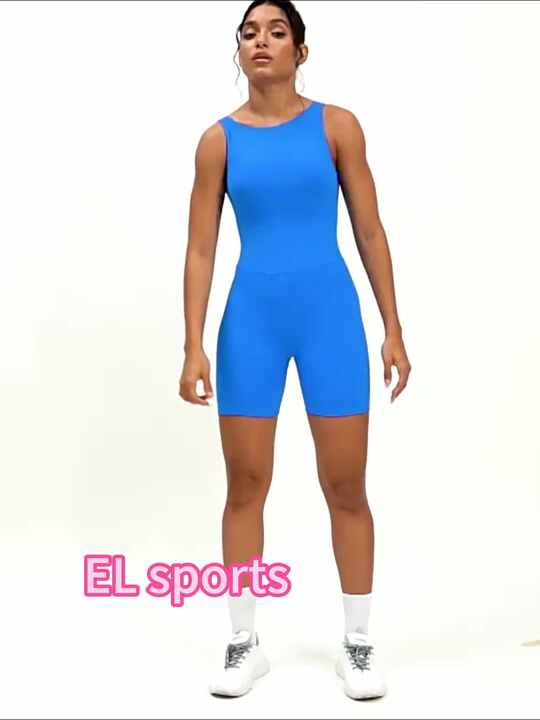 Women's Workout Romper Quick Dry Yoga Leggings Jumpsuits Gym Fitness ...
