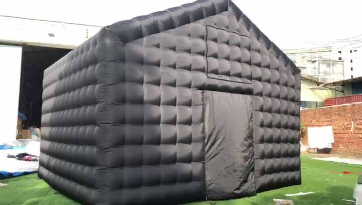 Commercial Black Portable Party Tent with LED Inflatable