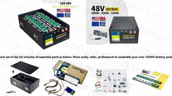 Apexium Diy 280Ah Battery Metal case Customized 48V 230ah 304ah 280ah ...