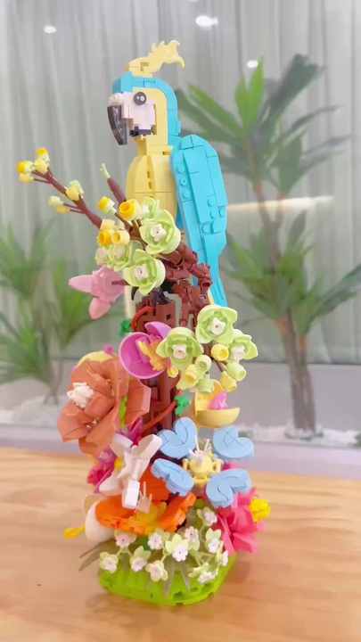 Artificial Mini Flower Bouquet Assembly Brick Toys Set Plant Blocks ...