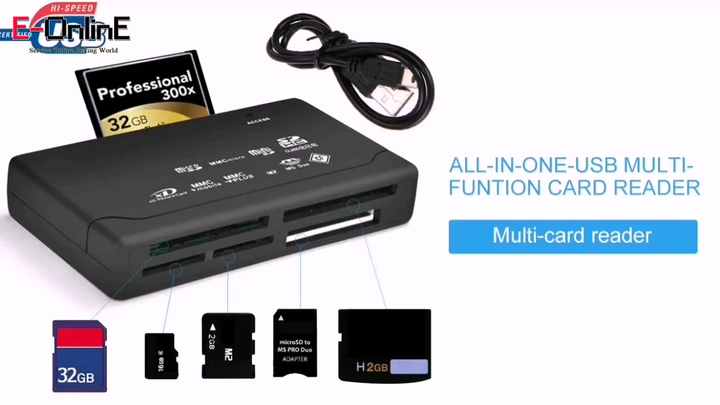 All in One Card Reader - Fast USB 2.0 Memory Card Reader