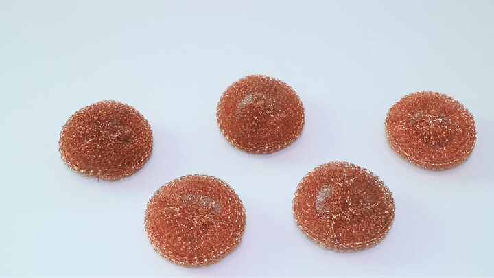 Pure Copper Wool Mesh Scrubber for Kitchen Cleaning, OEM/ODM