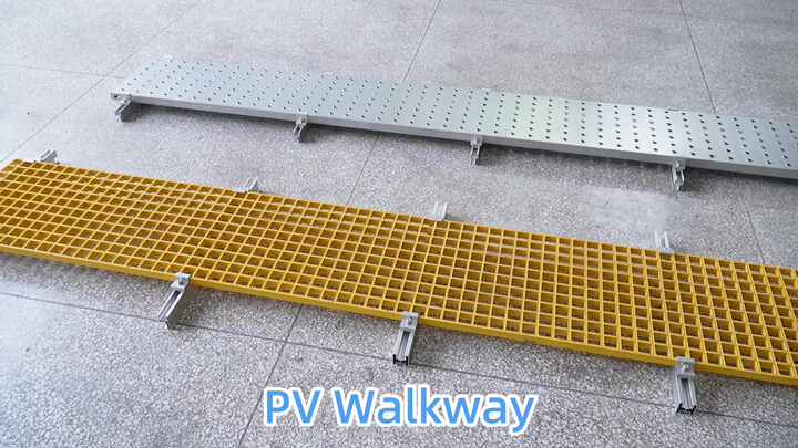 Galvanized Steel Solar Rooftop Panel Mounting Galvanized Steel Walkway ...