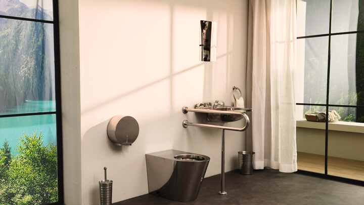 Stainless Steel Dual Flush Toilet - European Wc Design