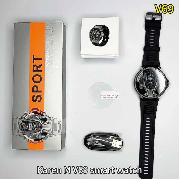 1.85inch Smart Watch V69 - Long Battery Life & Full Touch