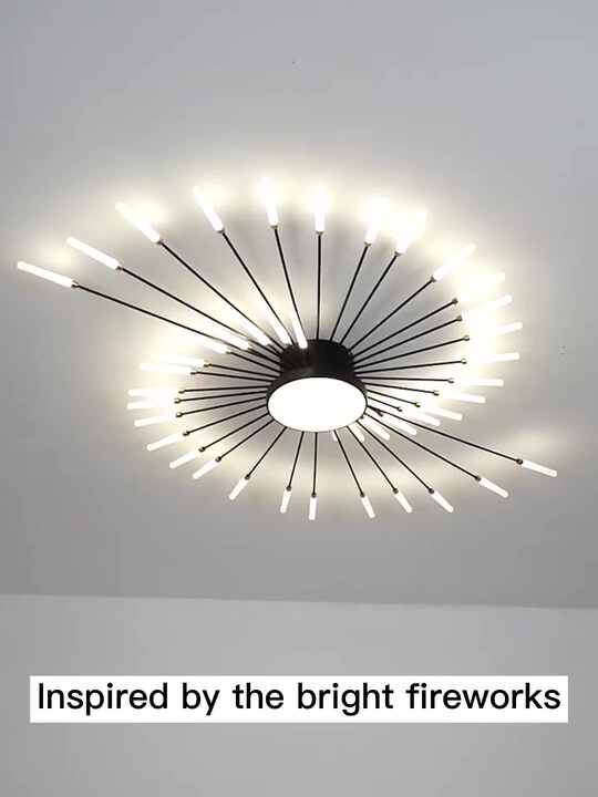 Modern Chandelier Pendant for Living Room – Acrylic Firework LED ...